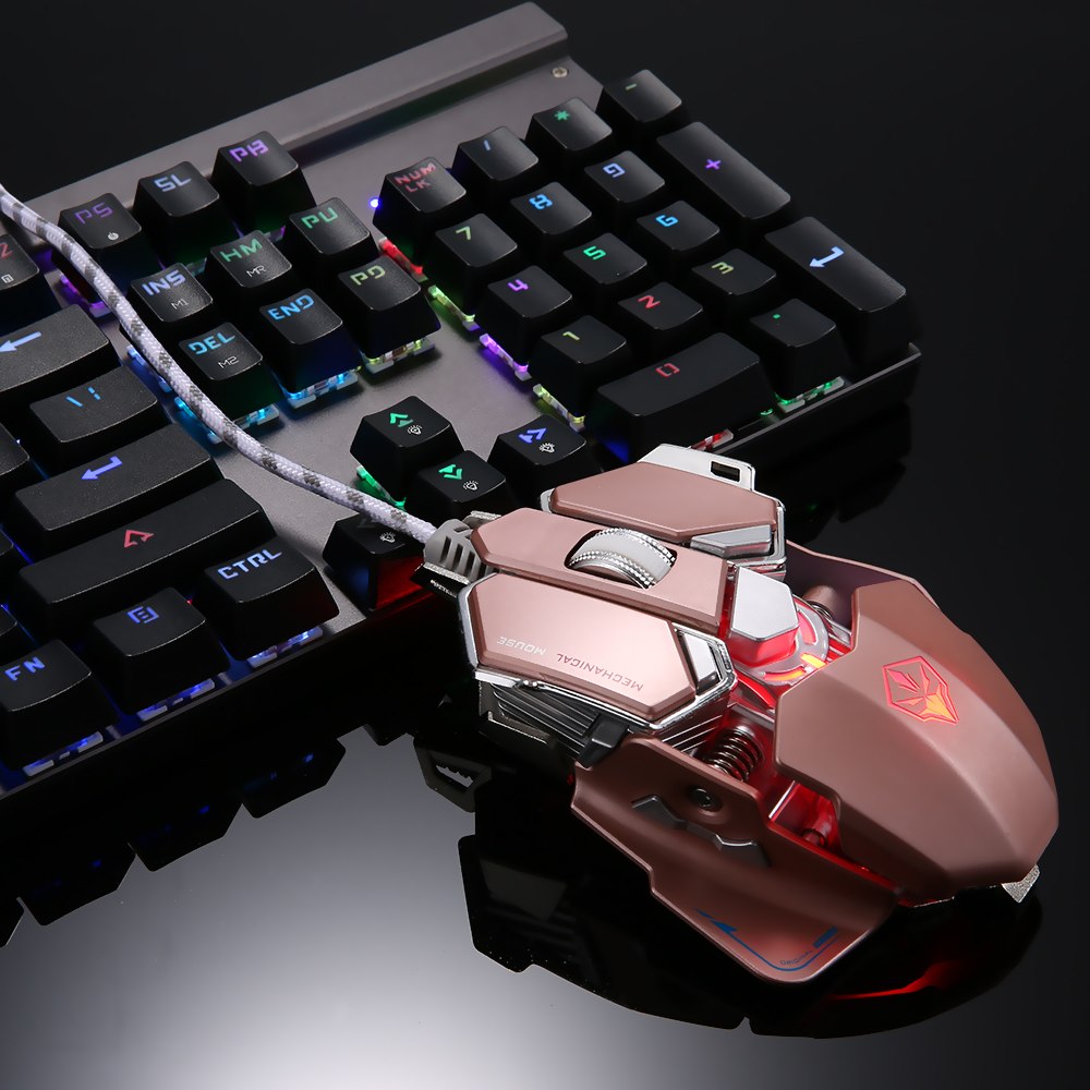 9 Buttons Optical Gaming Macros Mouse 800-4000 DPI 4 Colors Light ...