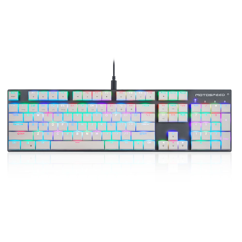 USB Wired 104 Keys Slim MechanicalGaming Keyboard Customized LED RGB ...
