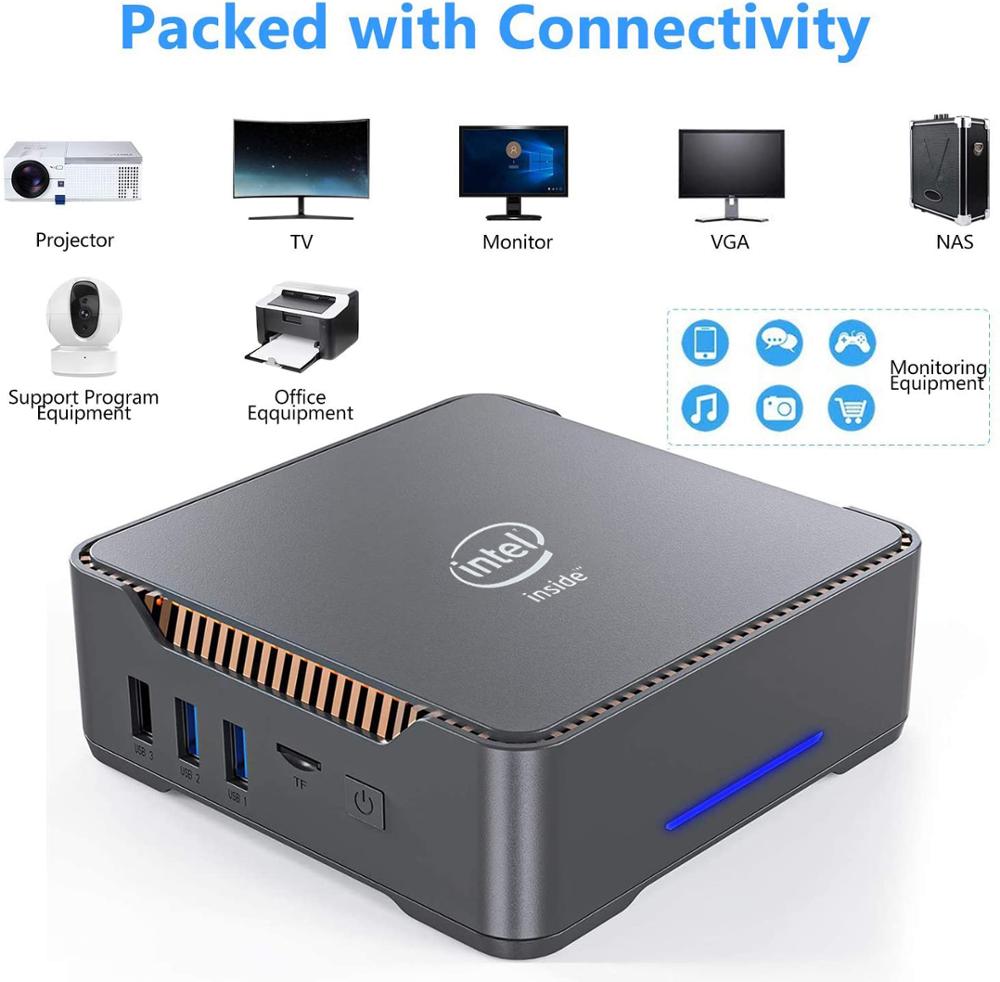 Windows 10 Mini Desktop PC Intel Celeron J4125 Quad Core 8GB RAM 128GB dual WIFI - i-diskhouse